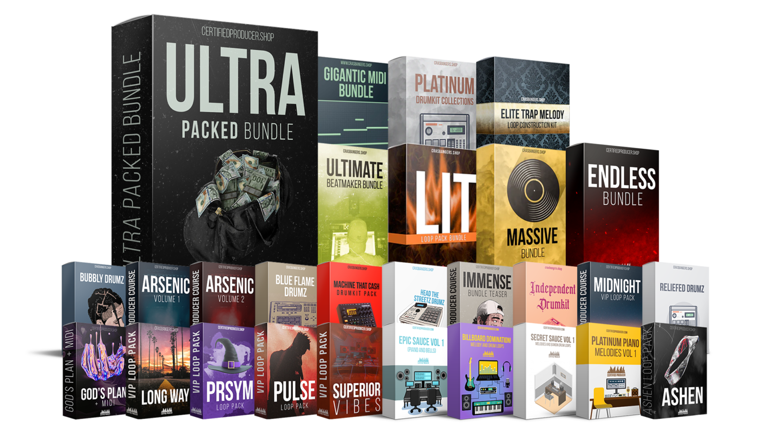 Ultra Packed Bundle FREE – 11,000 Sounds - Cras Bangers - Industry Producer Tips and Courses